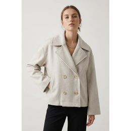 Kurzjacke Only "ONLMALIKA LIFE JACKET OTW", Damen, Gr. XL, whisper wei&szlig; detail:melange, Web, Obermaterial: 100% Polyester, meliert, h&uuml;ftbedeckend, tiefer V-Ausschnitt, Jacken Kurzjacke