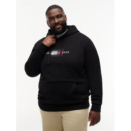Tommy Hilfiger Big & Tall Hoodie "BT-SCRIPT FLAG", Herren, Gr. 4XL, schwarz, Sweatware, Obermaterial: 100% Baumwolle, TOMMY HILFIGER BIG & TALL, normal normal, Rippb&uuml;ndchen, Sweatshirts Hoodie, Gro&szlig;e Gr&ouml;&szlig;en
