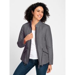 WITT Damen Steppjacke mit L&auml;ngssteppung, anthrazit, Gr&ouml;&szlig;e 46
