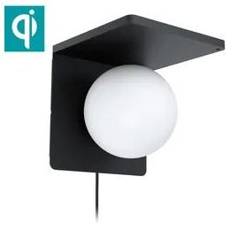 Eglo Wandleuchte "CIGLIE", schwarz (schwarz, wei&szlig;), 1, H: 18cm, 1 Stk., Leuchten, QI-charger, Wandleuchte