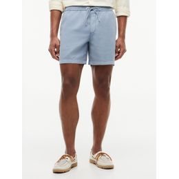 Shorts Tommy Hilfiger "DOVER 6" PO CO LYOCELL GMD", Herren, Gr. 34, N-Gr, brisk blau, Web, Obermaterial: 61% Lyocell, 39% Baumwolle, Hosen Shorts, gewaschen, mit 15 cm Schrittl&auml;nge elastischer Bund