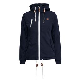 Kurzjacke oxmo "Kurzjacke OXTilda", Damen, Gr. M, blau (insignia b), Obermaterial: 65% Polyester PES. 35% Baumwolle CO., Jacken Kurzjacke