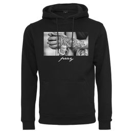 Hoodie MisterTee "MisterTee Herren Pray 2.0 Hoody", Herren, Gr. L, schwarz, 65% Baumwolle, 35% Polyester, unifarben, Sweatshirts Hoodie