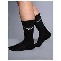 Socken TRIGEMA "TRIGEMA Sportsocken im Doppelpack", Damen, Gr. 35-38, schwarz, Baumwollmischung, Socken Socken