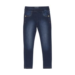 5-Pocket-Jeans Minymo "5-Pocket-Jeans MIJegging", M&auml;dchen, Gr. 104, N-Gr, blau (dunkelblau denim), Obermaterial: 80% Baumwolle CO. 19% Polyester PES. 1% Elasthan EL., Hosen 5-Pocket-Jeans