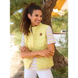 Steppweste Casual Looks, Damen, Gr. 42, zitrone, 100% Polyester, Wattierung:100% Polyester, unifarben, Westen Steppweste