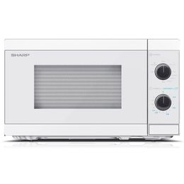 Sharp Mikrowelle YC-MG01E-C mit Grill 20L, Kristallwei&szlig;, 800W Mikrowelle, 1000W Grill