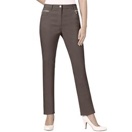 Stretch-Hose Stehmann, Damen, Gr. 100, Langgr&ouml;&szlig;en, grau (taupe), 72% Viskose, 25% Polyamid, 3% Elasthan, unifarben, lang, Hosen, Topseller