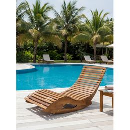 Ergonomische Schwungliege aus Akazienholz - FSC&reg; zertifiziert