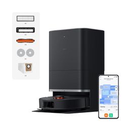 Xiaomi Robot Vacuum X20 Max Saugroboter mit Wischfunktion (Auto Staubentleerung, Hei&szlig;wasserreinigung, Hei&szlig;lufttrocknung, 8000Pa Saugkraft, Teppicherkennung, App-Steuerung, 4 Reinigungsmodi, LDS Laser)