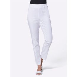 CREATION L PREMIUM Wit Damen B&uuml;gelfaltenhose mit seitlichem Rei&szlig;verschluss, wei&szlig;, Gr&ouml;&szlig;e 38