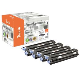Peach HP 124 A 4 Toner (bk, c/m/y) ersetzt HP No. 124A, Q6000A, Q6001A, Q6002A, Q6003A f&uuml;r z.B. HP Color LaserJet 1600, HP Color LaserJet 2600 (wiederaufbereitet)