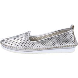 Andrea Conti Damen Slipper, silberfarben, Gr&ouml;&szlig;e 42