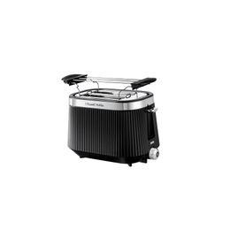 Russell Hobbs 26760-56 Bront&euml; black Toaster (2-Scheiben-Toaster, 980 Watt, 6 Br&auml;unungsstufen, Lift & Look-Funktion, Hebefunktion, Auftau-, Aufw&auml;rm- und Stoppfunktion, Br&ouml;tchenaufsatz)