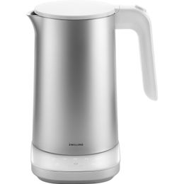 Zwilling 1027166 Enfinigy Wasserkocher (1 Liter, 1.850 Watt, Kunststoff/Edelstahl, Silber, 6 Temperatureinstellungen, Warmhalten, 360&deg;-Basisstation, Sensor-Touch-Display, Doppelwandgeh&auml;use, 70-Grad-&Ouml;ffnung)