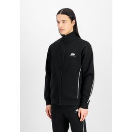 Umstandsjacke Alpha Industries "Track Suit SL Jacket", Damen, Gr. L, schwarz, Obermaterial: 80% Baumwolle, 20% Polyester, Jacken