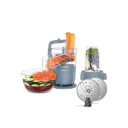 Kenwood MultiPro Go Blend FDP23.380GY Kompakt-K&uuml;chenmaschine (Vielseitiger kompakter Food Prozessor, 360&deg; Express Serve&trade; Funktion, 1,3 l Arbeitsbeh&auml;lter (0,7 l Arbeitsmenge), 600ml Smoothie-Maker-Aufsatz mit Deckel, Edelstahlmesser (auch zur Teigherstellun