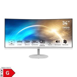 MSI PRO MP341CQWDE, Schwarz, 34 Zoll, UWQHD, VA, 100 Hz, 1 ms (DVI, HDMI, DisplayPort, neigbar, AMD FreeSync)