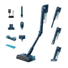 Philips XC5244/10 Flex-it 5000 Series Akku Staubsauger (60 Minuten Laufzeit, LED-D&uuml;se, Hartb&ouml;den & Teppich, Aquamodul, Fugend&uuml;se, 2-in-1 Kombinationsd&uuml;se, MiniTurbo B&uuml;rste Salbeiblau)