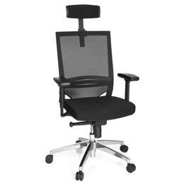 hjh OFFICE Profi B&uuml;rostuhl PORTO MAX HIGH Stoff / Netzstoff mit Armlehnen (h&ouml;henverstellbar)