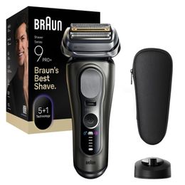 Braun Series 9 PRO+ Elektrorasierer, Pro-SensoAdapt, Ladest&auml;nder, 9615s Herrenrasierer (Akkubetrieb, 5+1 Scherkopf-Technologie, Direct&;Cut Klinge, ProTrimmer, hautschonende OptiFoil, SkinGuard, titanbeschichtete ProLift-Klinge, Pro-SensoAdapt Technologie,