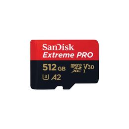 Sandisk microSDXC Extreme PRO 512GB (R200MB/s) micro SDXC Speicherkarte (Adapter, 2 Jahre RescuePRO Deluxe)