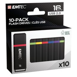 Emtec K100 USB 2.0 Mini Box 10er-Pack USB-Sticks (ECMMD16GK102P10)