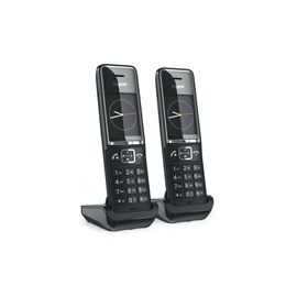 Gigaset COMFORT 550HX Duo, Schwarz (Seniorentelefon, Gro&szlig;e Tasten, 2 Mobilteile, DECT)