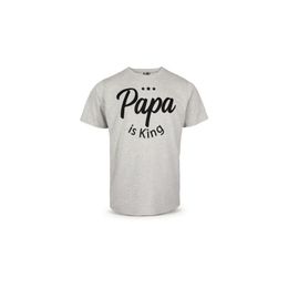 SONSTIGE HERREN VATERTAG T-SHIRT - GRAU MELE XXL PAPA IST KING