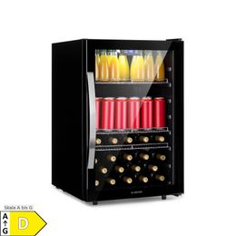 Klarstein Beersafe 5XL K&uuml;hlschrank 148 Liter 3 B&ouml;den Panoramaglast&uuml;r Edelstahl Onyx 148 Liter