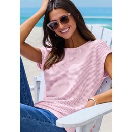 Vivance Damen Kurzarmshirt, lila, Gr&ouml;&szlig;e 32/34