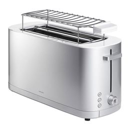 Zwilling 1005779 Enfinigy Langschlitz-Toaster (Langschlitztoaster, 4 Scheiben, 1800 W, Edelstahl, Silber, Br&ouml;tchenaufsatz, Auftaufunktion, Aufw&auml;rmfunktion)