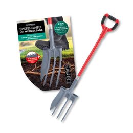 Easy Maxx EASYmaxx Spatengabel 114cm schwarz/rot/grau mit Wurzels&auml;ge
