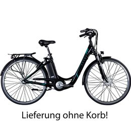 Z&uuml;ndapp Z&uuml;ndapp Z510 E Bike 28 Zoll Damenfahrrad ab 155 cm mit 3 Gang Nabenschaltung und R&uuml;cktrittbremse schwarz/t&uuml;rkis