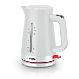 Bosch TWK3M121 Wasserkocher (1,7 Liter, 2400 W, Kunststoff, Wei&szlig;, kabellos, beidseitige Wasserstandsanzeige)