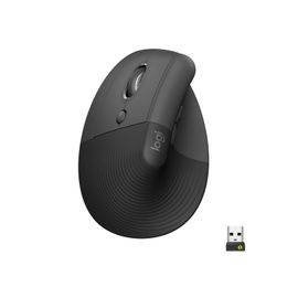 Logitech Lift - linksh&auml;ndige vertikale ergonomische Maus, Grafit (Bluetooth, kabellos)