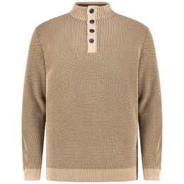 Jack & Jones Herren Gro&szlig;e Gr&ouml;&szlig;en | Jack&Jones Pullover mit Troyerkragen Farbe braun Gr&ouml;&szlig;e: 4XL