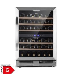 Klarstein Vinovilla 50 Duo Zweizonen-Weink&uuml;hlschrank 53l 17 Fl. 3-Farben Glast&uuml;r Edelstahl 2 K&uuml;hlzonen