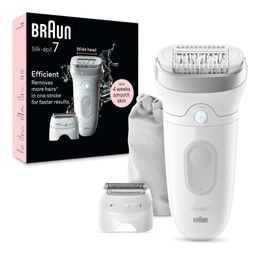 Braun Epilierer Silk-&eacute;pil 7 7-041 (MicroGrip Pinzettentechnologie, breiter Aufsatz, Massagerollen-Aufsatzes, Wet&;Dry-Anwendung, Rasieraufsatz, Trimmeraufsatz)