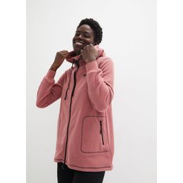 bonprix Long-Fleecejacke mit Rei&szlig;verschluss-Taschen, lila, Gr.36/38 (S), Fleece-Longjacke in A-Linie, aus Fleece