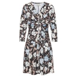 Lascana Kleid Damen Gr&ouml;&szlig;e 38 dunkelbeige / hellblau / schwarz / wei&szlig; Sommerkleid