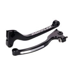 Bremshebel und Kupplungshebel Set Doppler CNC schwarz f&uuml;r Rieju, Derbi, Sherco (mit AJP Bremse)