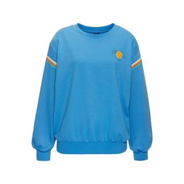 Bench Sweatshirt Damen Gr&ouml;&szlig;e L azur / honig / wei&szlig;