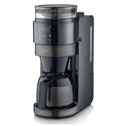 Severin KA 4831 Filterkaffeemaschine mit Mahlwerk (8 Tassen, 1 l Wassertank, Thermokanne, Mahlwerk, Schwenkfilter, Timer)