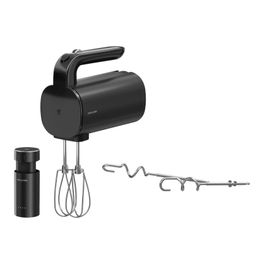 Zwilling XTEND Handmixer-Set (120 Watt, kabellos, batteriebetrieben, 3 Geschwindigkeitsstufen, 2 R&uuml;hrbesen, 2 Knethaken, Ladestation mit Powerbank-Funktion, 12V Lithium-Ionen-Akku, USB-Ladekabel, Schwarz)
