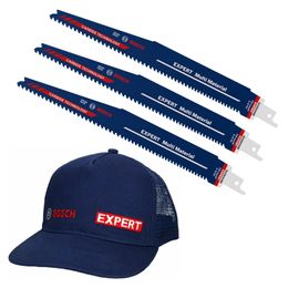 Bosch Professional Saebelsaegeblatt 3x S1156XHM mit gratis EXPERT Schildm&uuml;tze