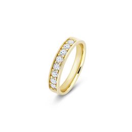 Tchibo - 585 Gold Ring - Gr. 18 - wei&szlig;
