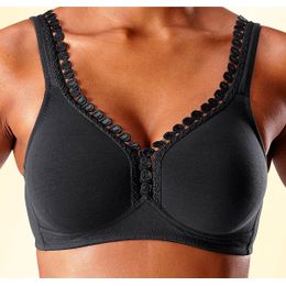 sheego Gro&szlig;e Gr&ouml;&szlig;en Soft-BH, schwarz+wei&szlig;, Gr&ouml;&szlig;e 95B - Damen