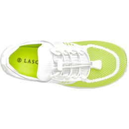 Lascana sheego Gro&szlig;e Gr&ouml;&szlig;en Sneaker, wei&szlig;/lime, Gr&ouml;&szlig;e 42 - Damen