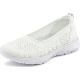 Lascana sheego Gro&szlig;e Gr&ouml;&szlig;en Sneaker Ballerinas, offwhite, Gr&ouml;&szlig;e 41 - Damen